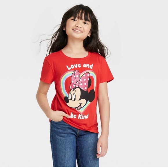 Disney | Shirts & Tops | Girls Disney Minnie Mouse Graphic Tshirt ...